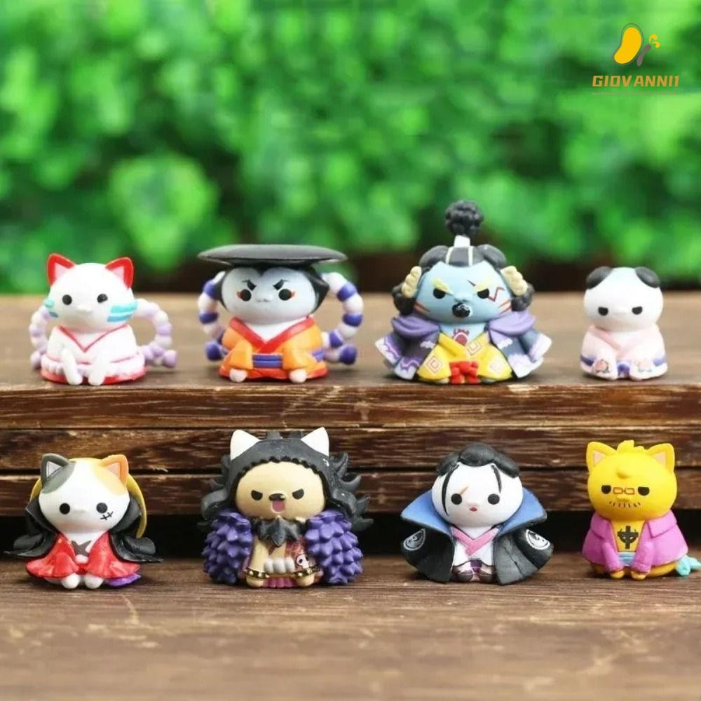 GIOVANNI1 Luffy Q Version Figure Toy, 3D Luffy Luffy Cos Cat Model Toy ...