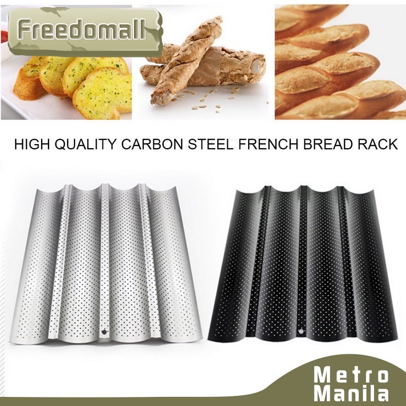 4 Groove French Bread Baking Tray Carbon Steel Baguette Tray Wave ...