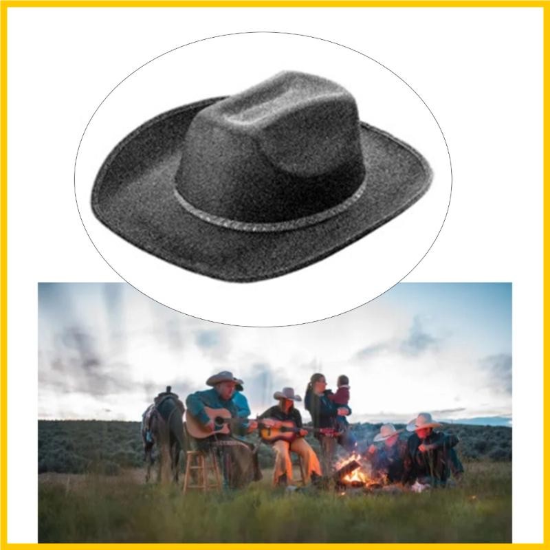 won Cowboy Hat Glitters Knight Hat and Sunglasses Prom Shining for ...