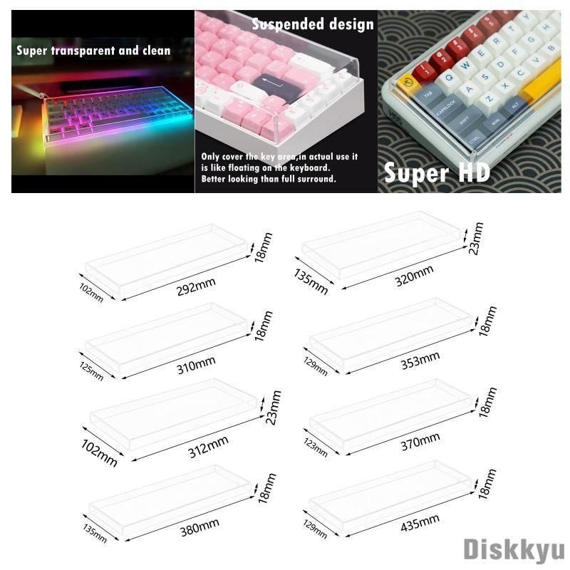[Diskkyu] Acrylic Keyboard Dust Cover Clear Keypads Cover Premium ...