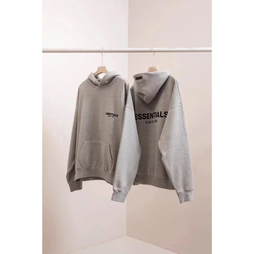FEAR OF GOD Essentials Season 8 hoodie double-sided letter logo ...