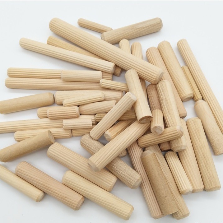 Wood Dowel Pin Wooden Joint Dowel For Furniture Fluted Wooden Dowel M6 ...