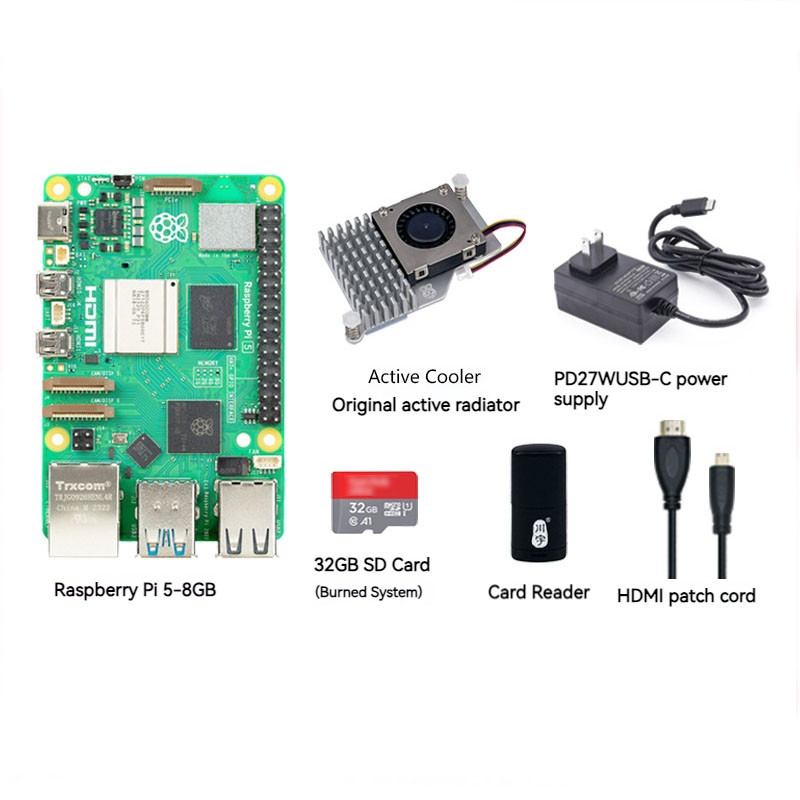 2024 New Raspberry Pi 5 Development Kit Development Board Heat Sink ...