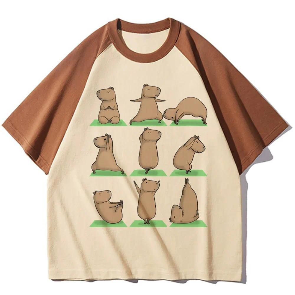 Capybara Kapibara Tee women patterned tshirt girl harajuku manga comic ...