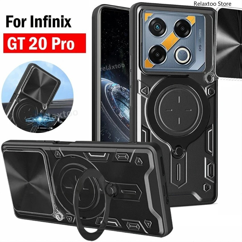 Infinix GT20 Pro Metal Magnetic Car Ring Holder Casing For Infinix GT ...