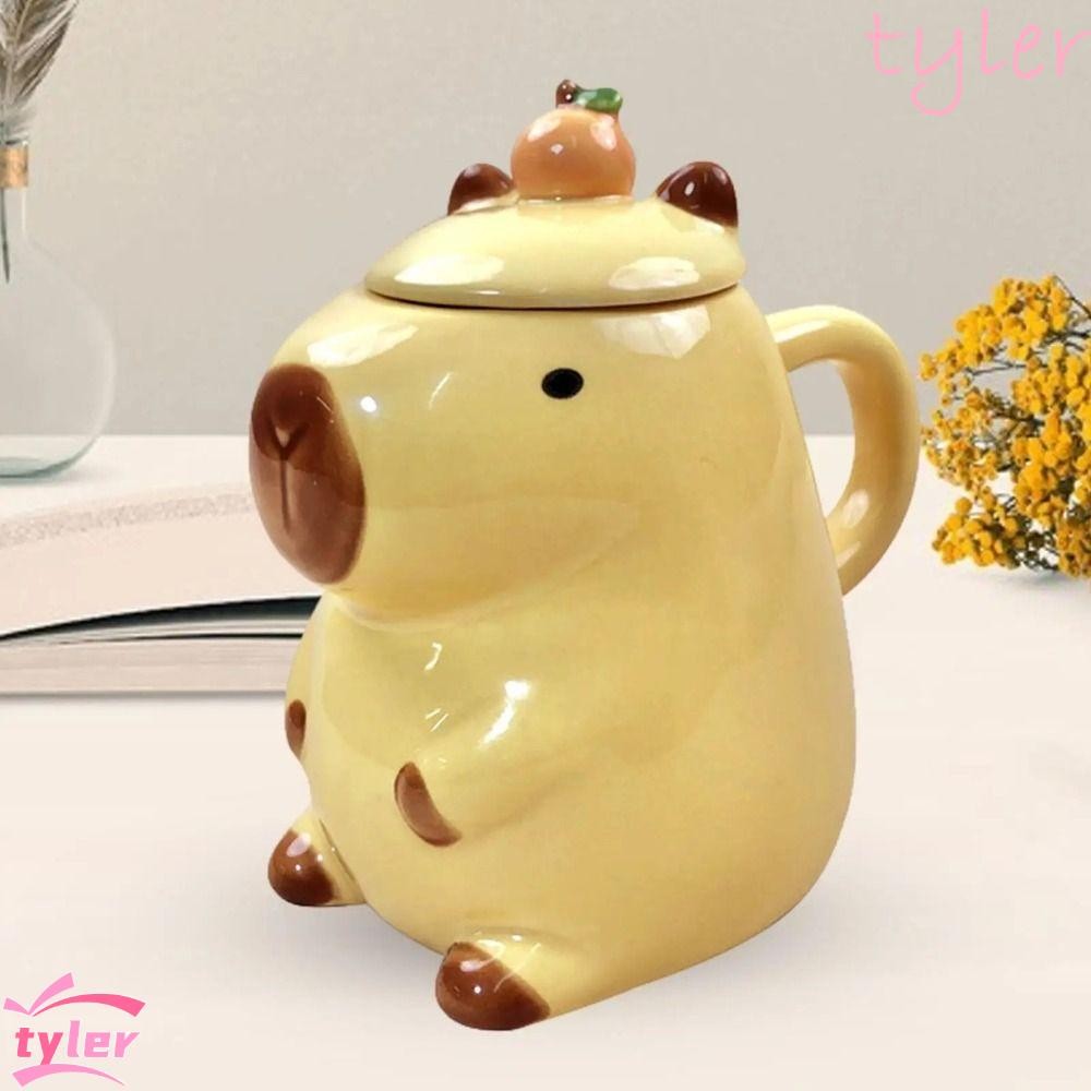 TYLER1 Capybara Mug, Cute Cartoon Ceramic Cup, Photo Prop Yellow 3D ...