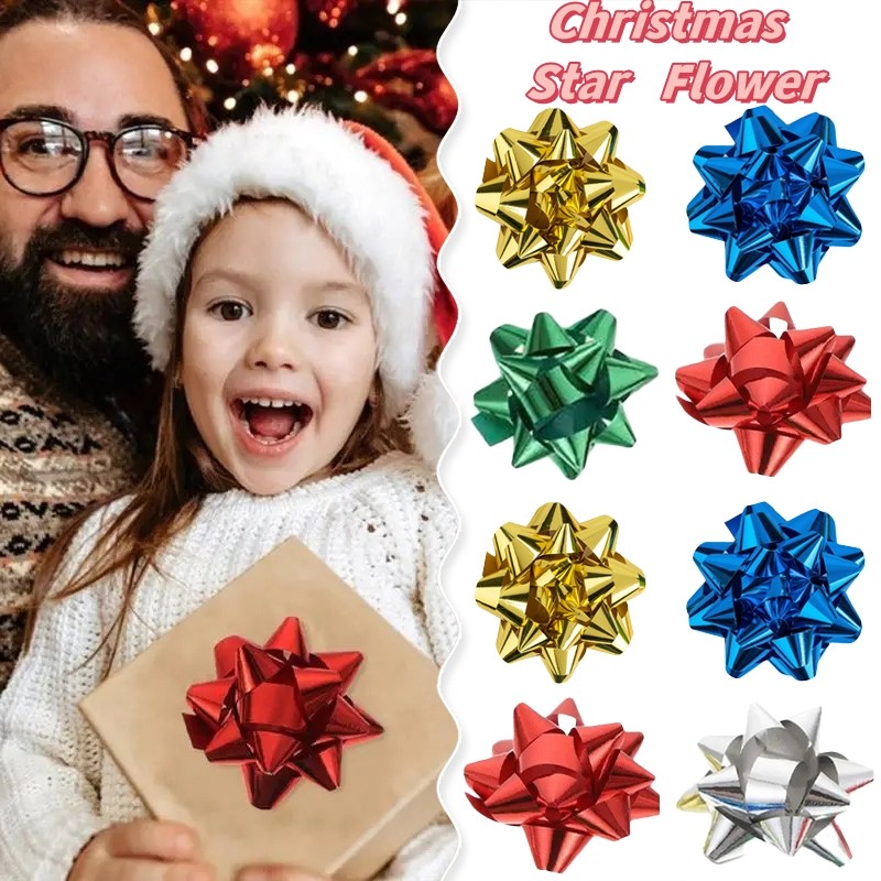 Christmas Mini Colorful 3d Star Flower Decor DIY Self Adhesive Ribbon ...