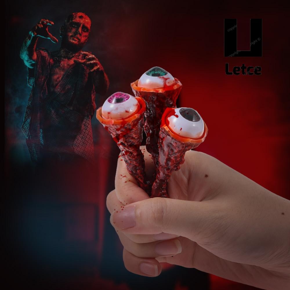 LETCE Latex Fake Eyeballs, Horror Scary Random Color Simulation Human ...
