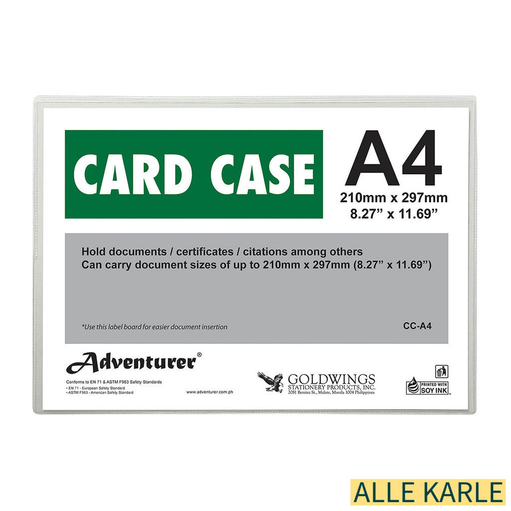 Adventurer Card Case | A4 A5 A6 A7 B5 B6 B7 B8 Legal Letter | Alle ...