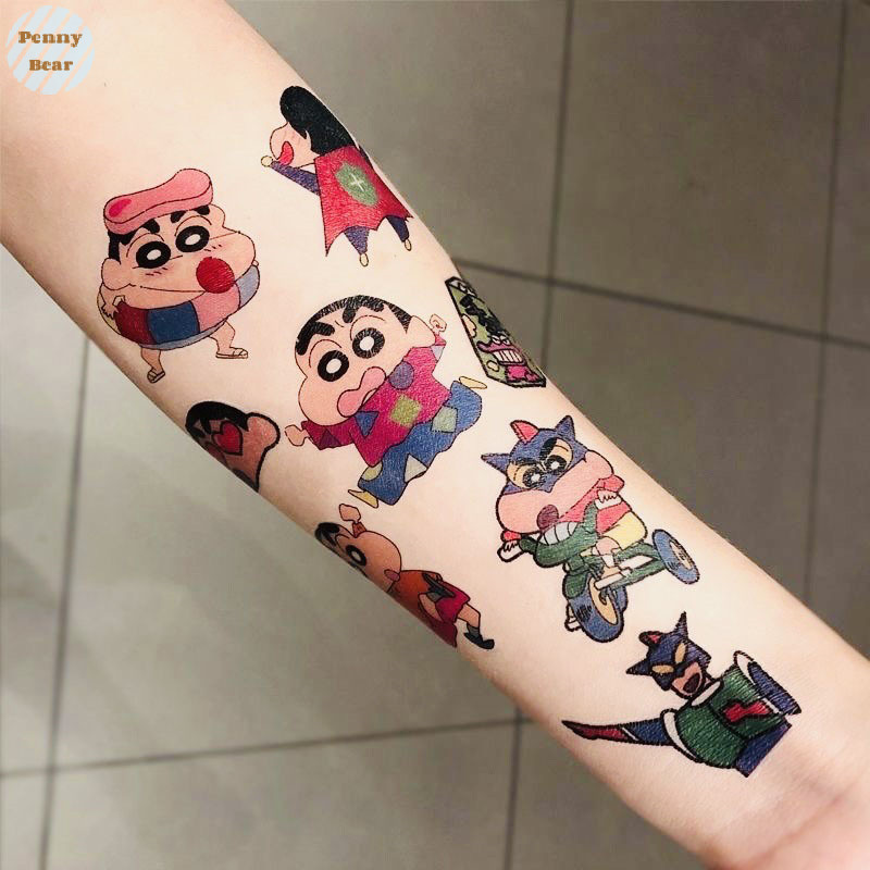 [Penny Bear] 22 Sheets/Set Crayon Shin-chan Cartoon Tattoo Stickers ...