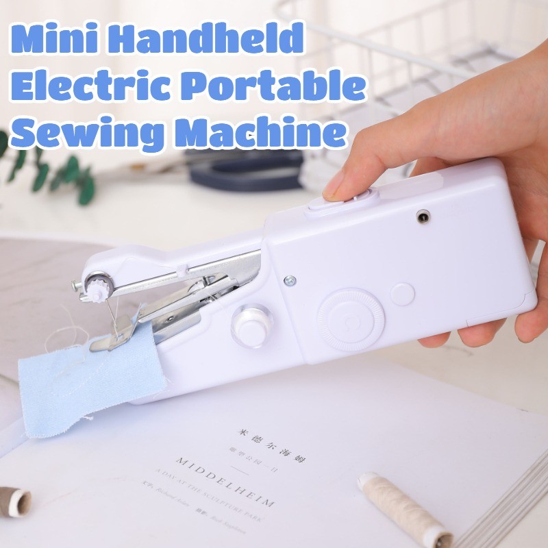 Mini Handheld Electric Sewing Machine DIY Handwork Sewing Portable Edge ...