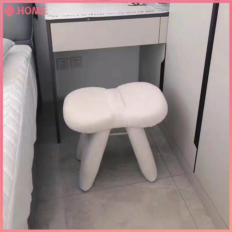 Stool Bow Makeup Stool Modern Dressing Stool Dresser Chair White ...