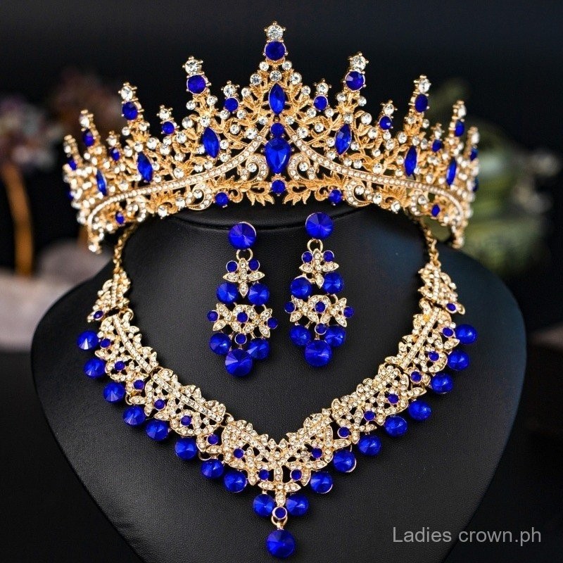 Rhinestone Crystal Crown Jewelry Set Women Girls Wedding Prom Pageant ...