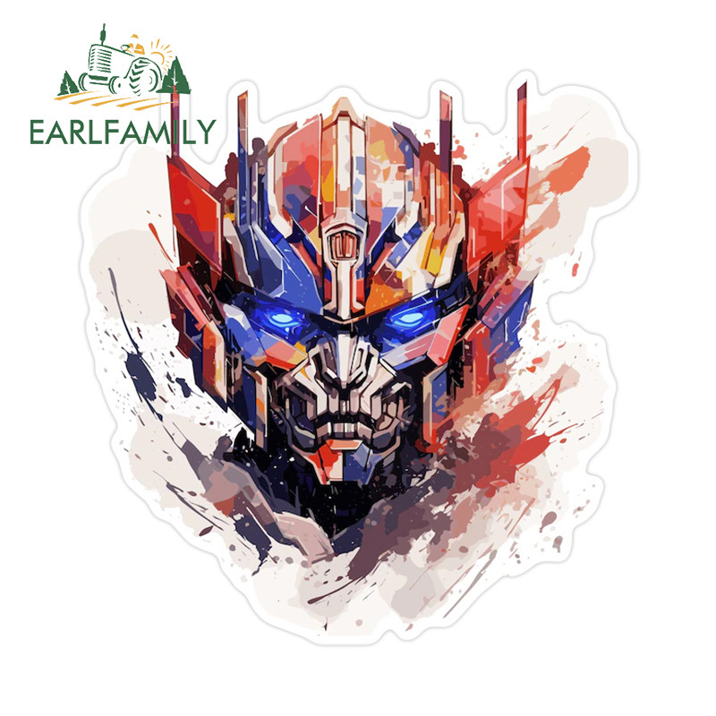 EARLFAMILY 13cm Transformers Graffiti Car Sticker Sunscreen Personality ...