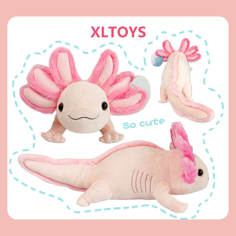 Axolotl Hex Salamander Doll Hug Sleeping Cartoon Cute Soft Cute Doll ...