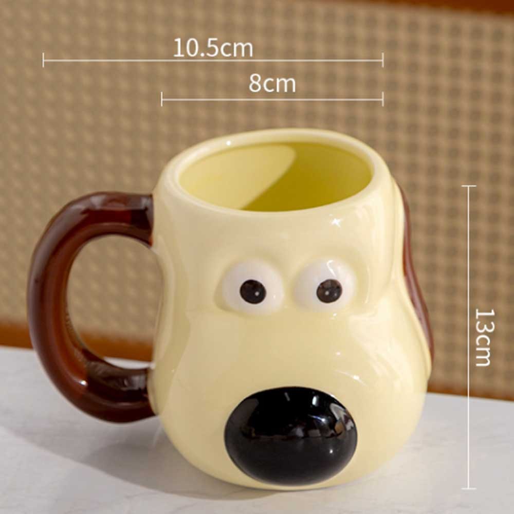 Dog mug ceramic mug gromit shape mug brown | Shopee Philippines