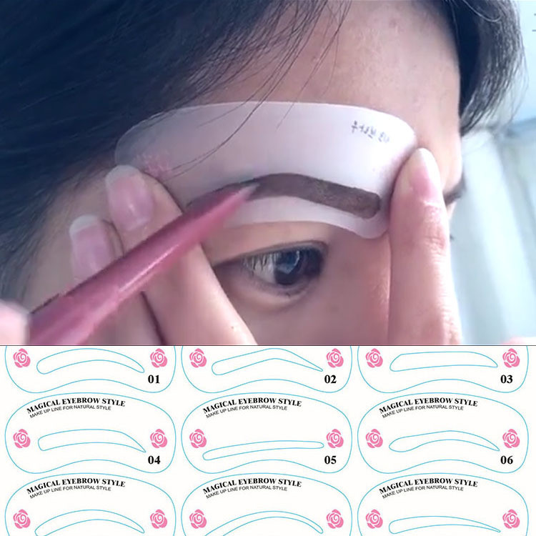24Piece Thrush Card Suit Popular Style Eyebrow Stencil Korean Eyebrow ...