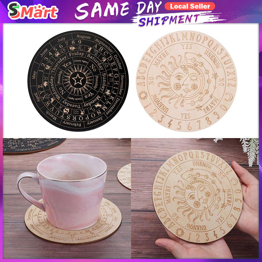 Pendulum Mat Ouija Board Game Divination Wooden Communication Board ...