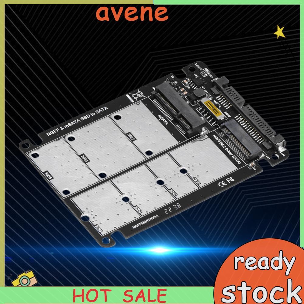 2 in 1 Combo M.2 NGFF B-key & MSATA SSD To SATA 3.0 Adapter Converter ...