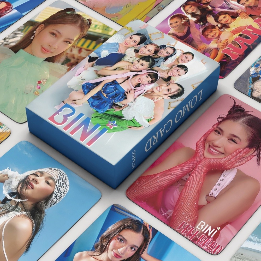 55Pcs/Box BINI Photocard Jollibee Bini Lomo cards Idol Group BINI ...