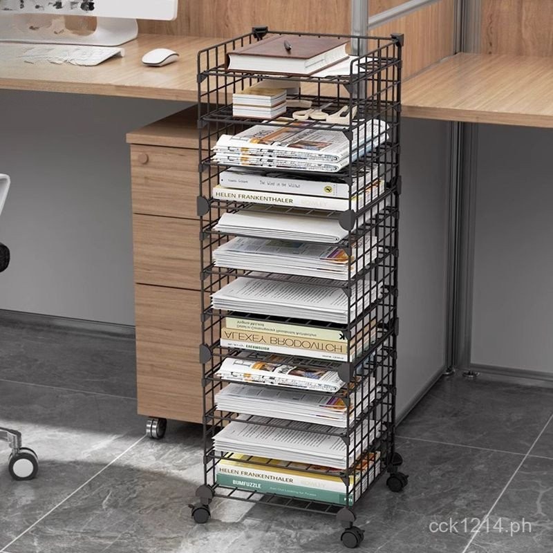 Multi-layer Floor-standing Horizontal File Rack with Wheels for Office ...