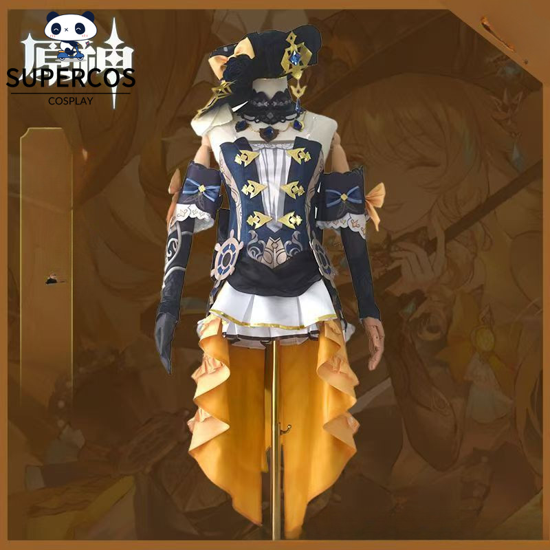Genshin Impact Navia Cosplay Costume Wig Set for Events Party Outfit ...