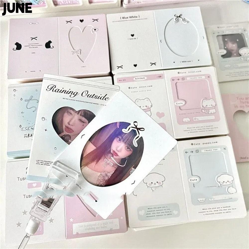 JUNE 6pcs/30pcs Photo Card Back Card, 3 Inch Folding Photocard Holder ...