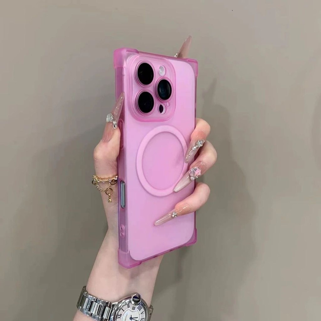 Luxury Transparent Color Four Corner Anti-drop Magnetic Mobile Phone ...