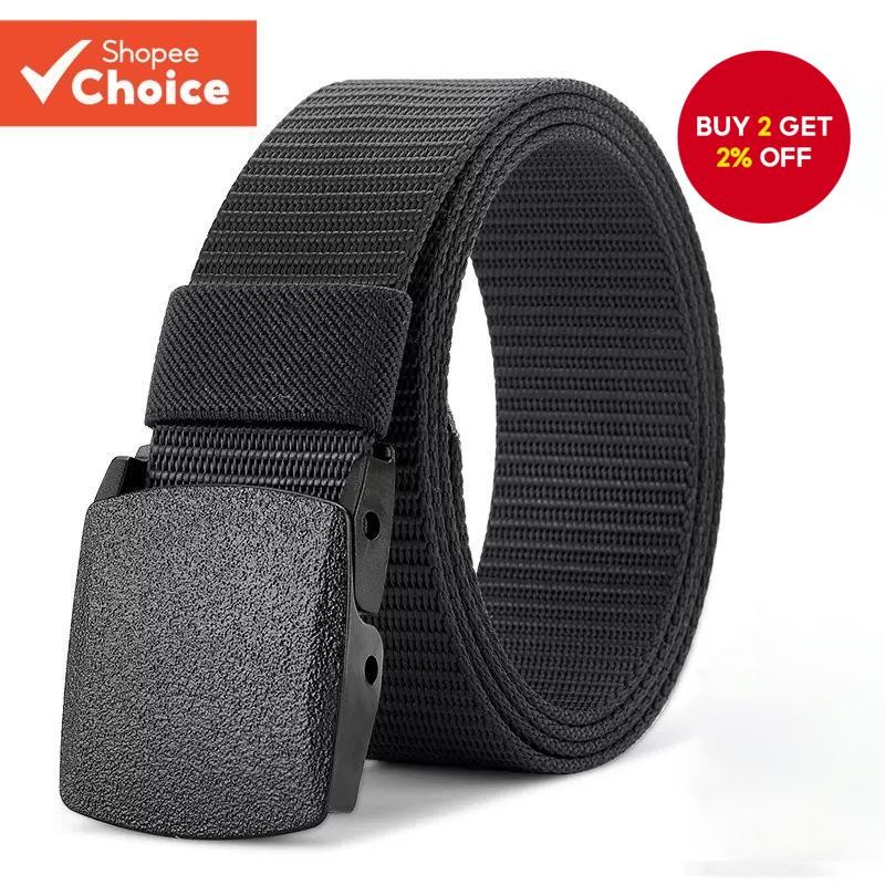 Men's Breathable Nylon Belt - Adjustable Snap Lock Buckle for Casual ...