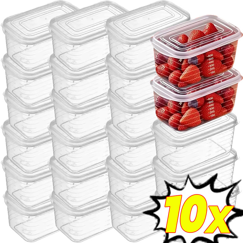 3/5/10Pcs 700ml/350ml Food Grade PP Storage Boxes with Lids ...