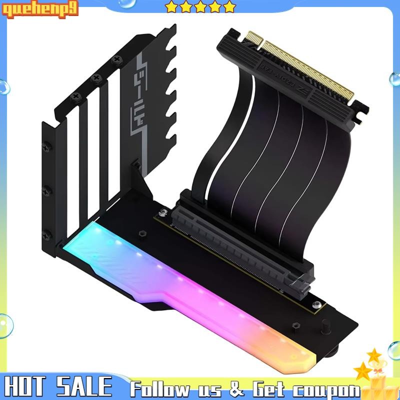 [quehenp9]Vertical GPU Mounting Bracket with PCI-E 4.0 X16 Riser Cable ...