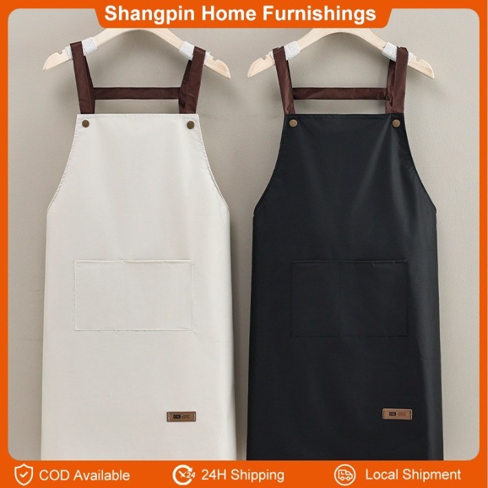 Kitchen Waterproof Apron Coffee Shop Barber Working Bib Kitchen Cooking ...