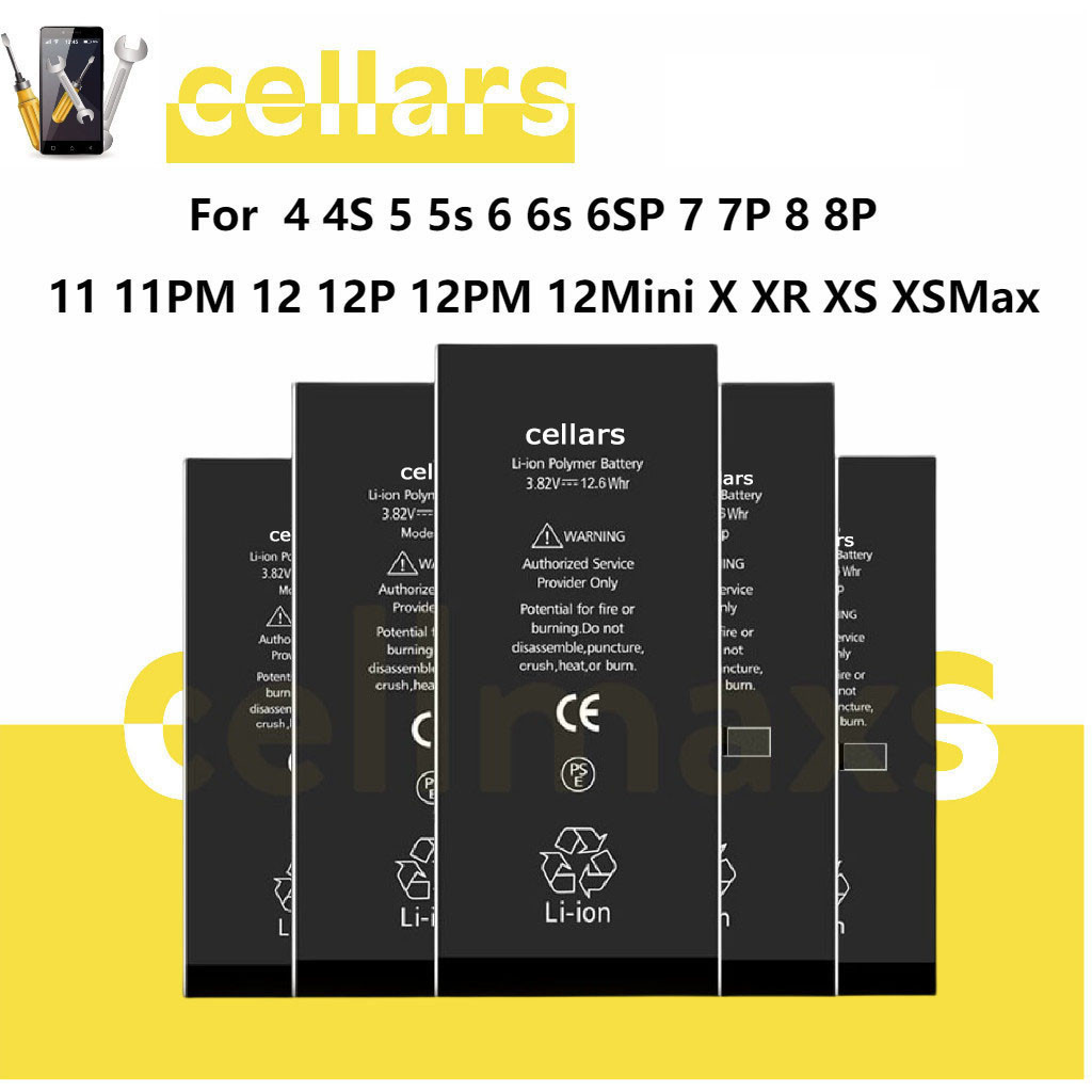 Compatible Battery For 4 4S 5 5s 6 6s 6SP 7 7P 8 8P 11 11PM 12 12P 12PM 12Mini X XR XS XSMax ...