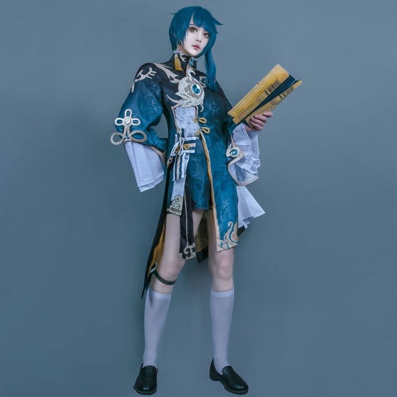 Yuanshen Clothes cos Xingqiu cos Clothing Full Set Erjue cosplay Game ...