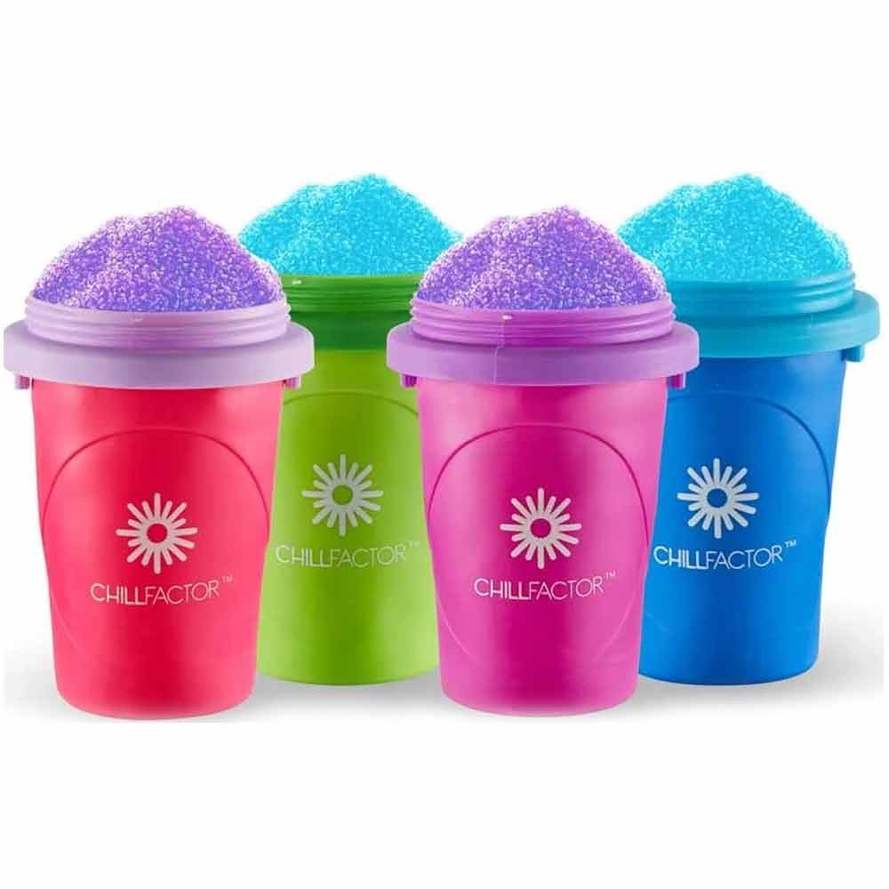 Chillfactor Neon Slushy Maker Reusable Homemade Slushies Squeeze Cup, 7 ...