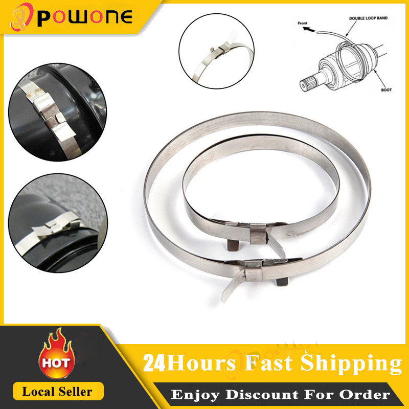 4pcs Axle CV Joint Boot Clips Stainless Steel Cable Tie Driveshaft ...