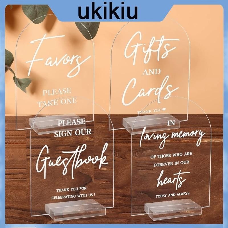 UKI Acrylic Wedding Reception Signs Table Decorations Signs with Holder ...