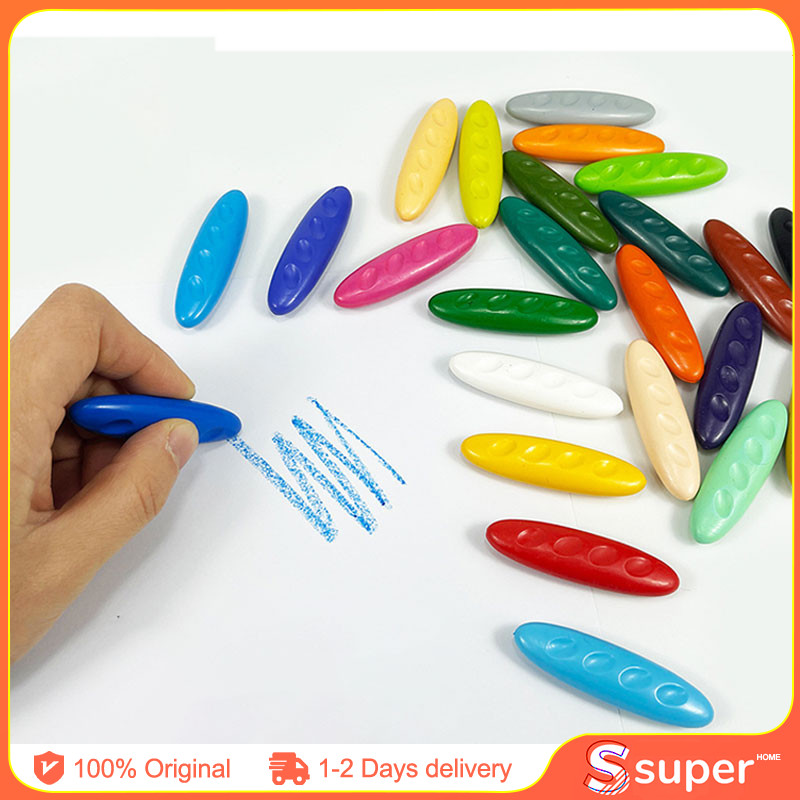 36 Colors Kids Peanut Crayons Washable Toddlers Drawing Colour Water ...