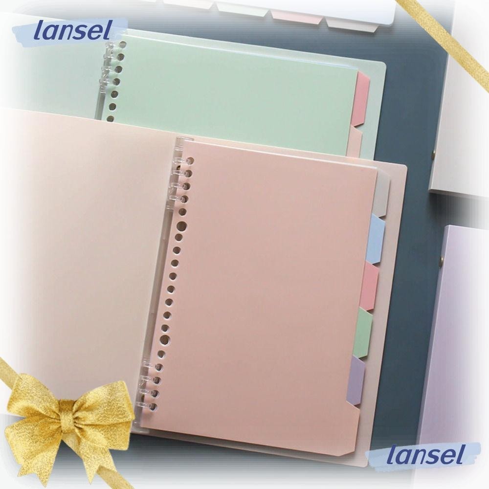 LANSEL A5 Binder Notebook, with Pastel Index Divider Pastel Color Loose ...