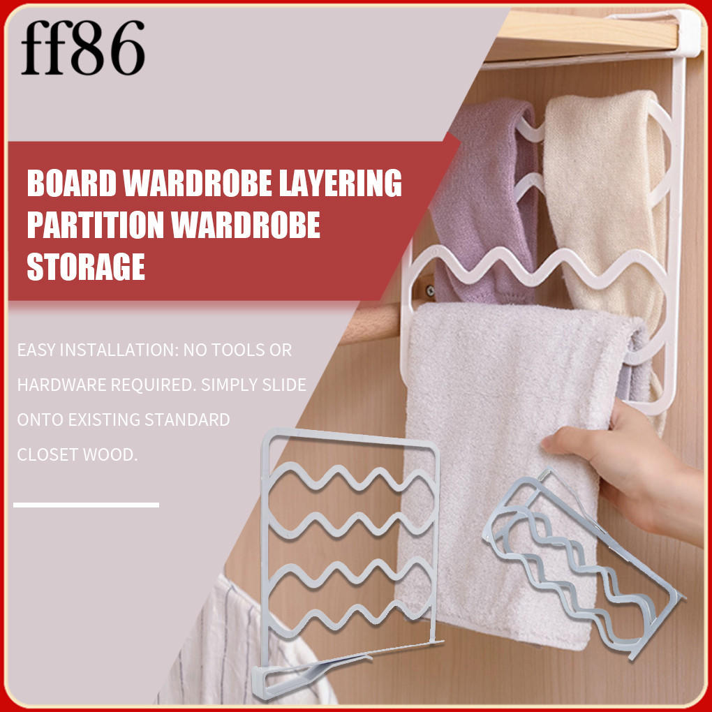 Wardrobe Separation Board Wire Shelving Storage Shelf Cabinet Towel ...