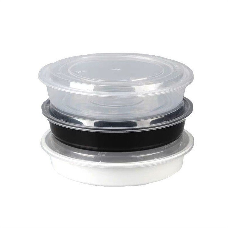 Round Disposable Bowl Plate Lunch Box Crayfish Boiled Fish with Pickled ...