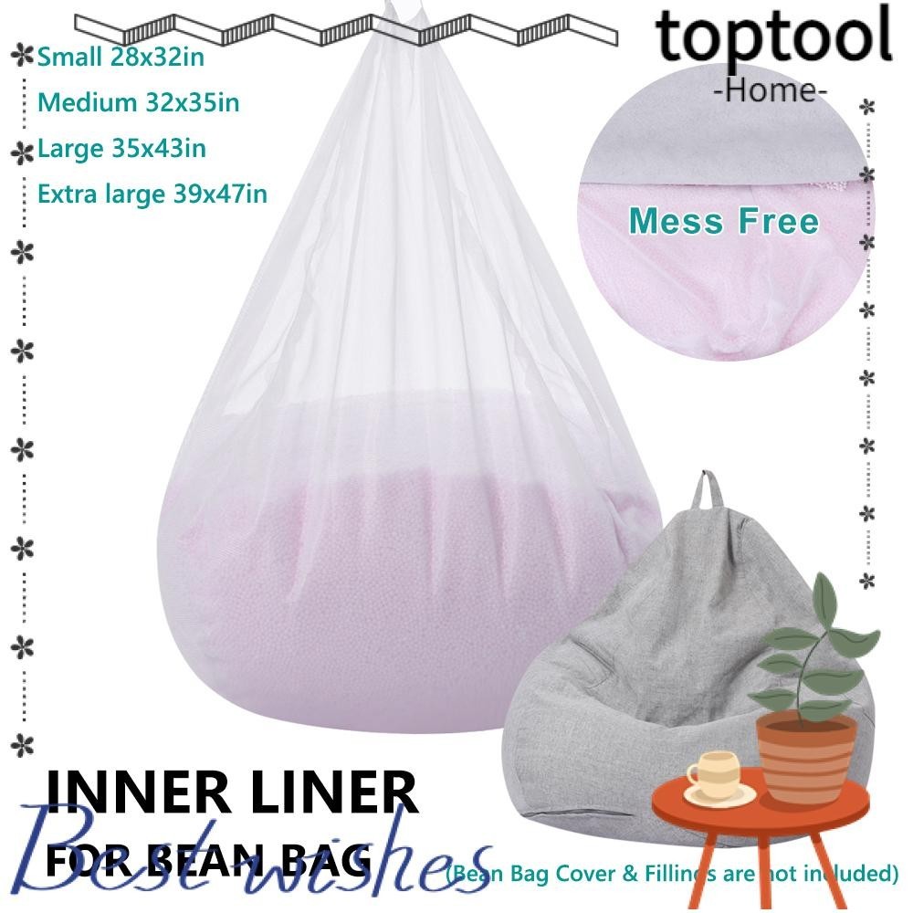 TOPTOOL Inner Liner for Bean Bag Premium Bean Bag Chair Inner Cover No ...