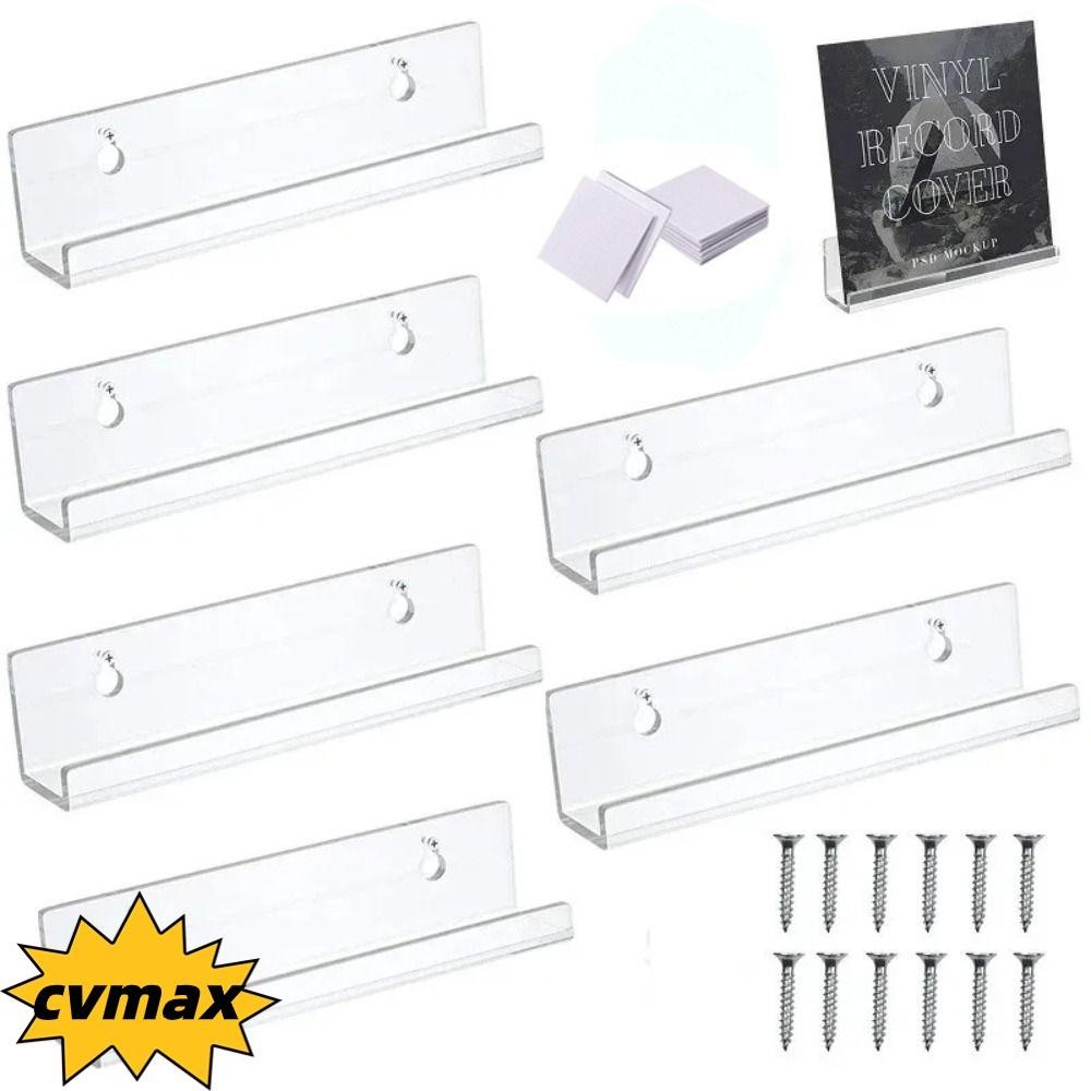 CYMX Record Display Stand, Acrylic CD Shelf, Wall Mounted 4/7/12inch ...