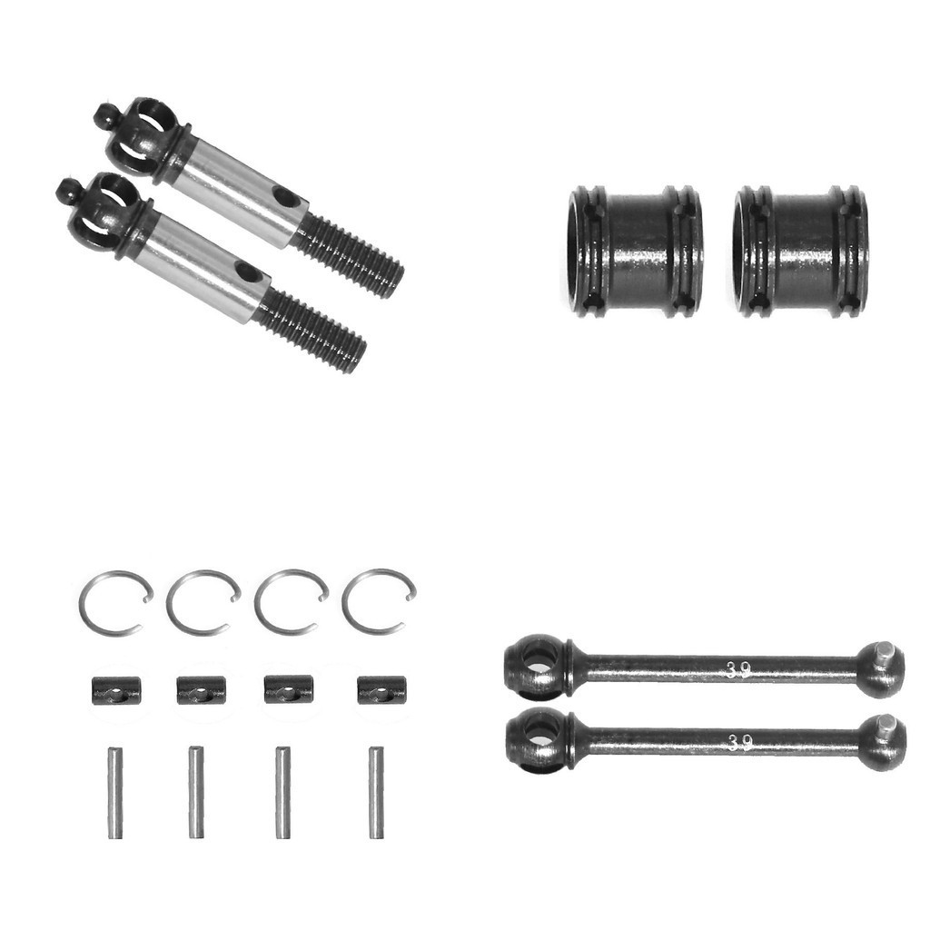 Metal Drive Shaft CVD Driveshaft 37mm 39mm 42mm Dogbone Set for Tamiya ...
