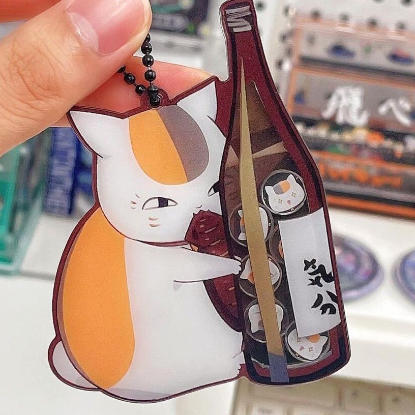 Nyanko Sensei Shake Acrylic Keychain Women Natsume Yuujinchou Anime Key ...