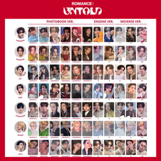 Kpop Idol ENGENE ROMANCE UNTOLD album Photocards INCEPTION Photo Card ...
