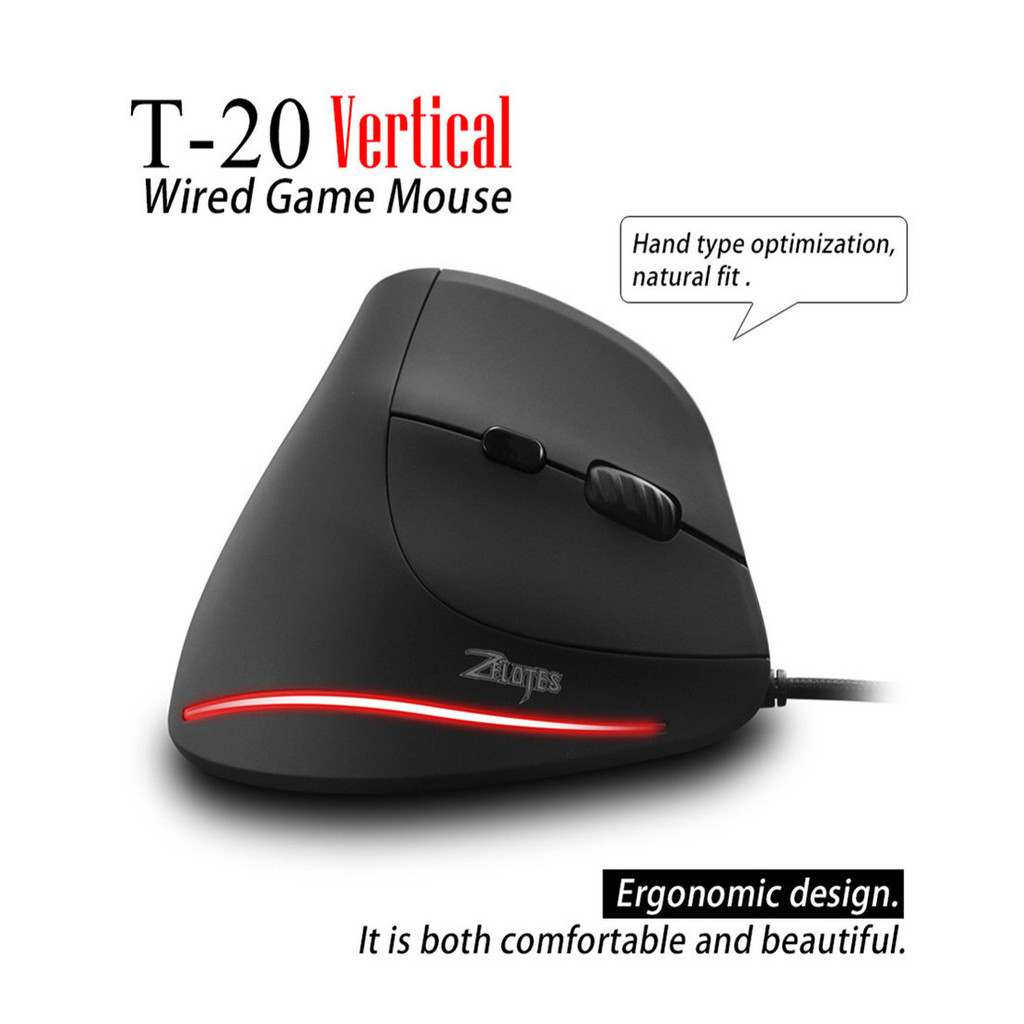 jomaa Wired Vertical Gaming Mouse, USB Ergonomic Gaming Mouse 7200 DPI ...