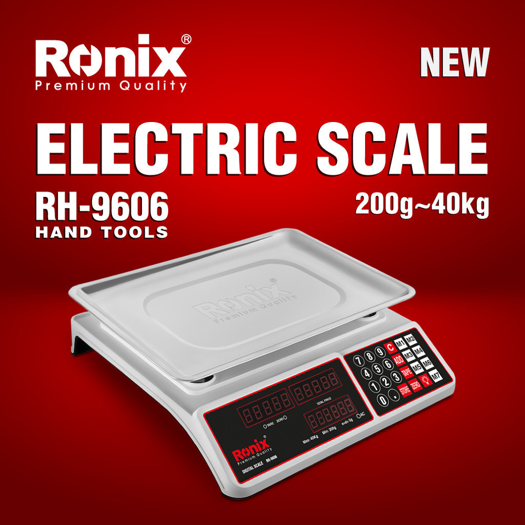 Ronix RH-9606 Digital Scale - LED Display, 2.1Kg Net Weight, AC/DC ...