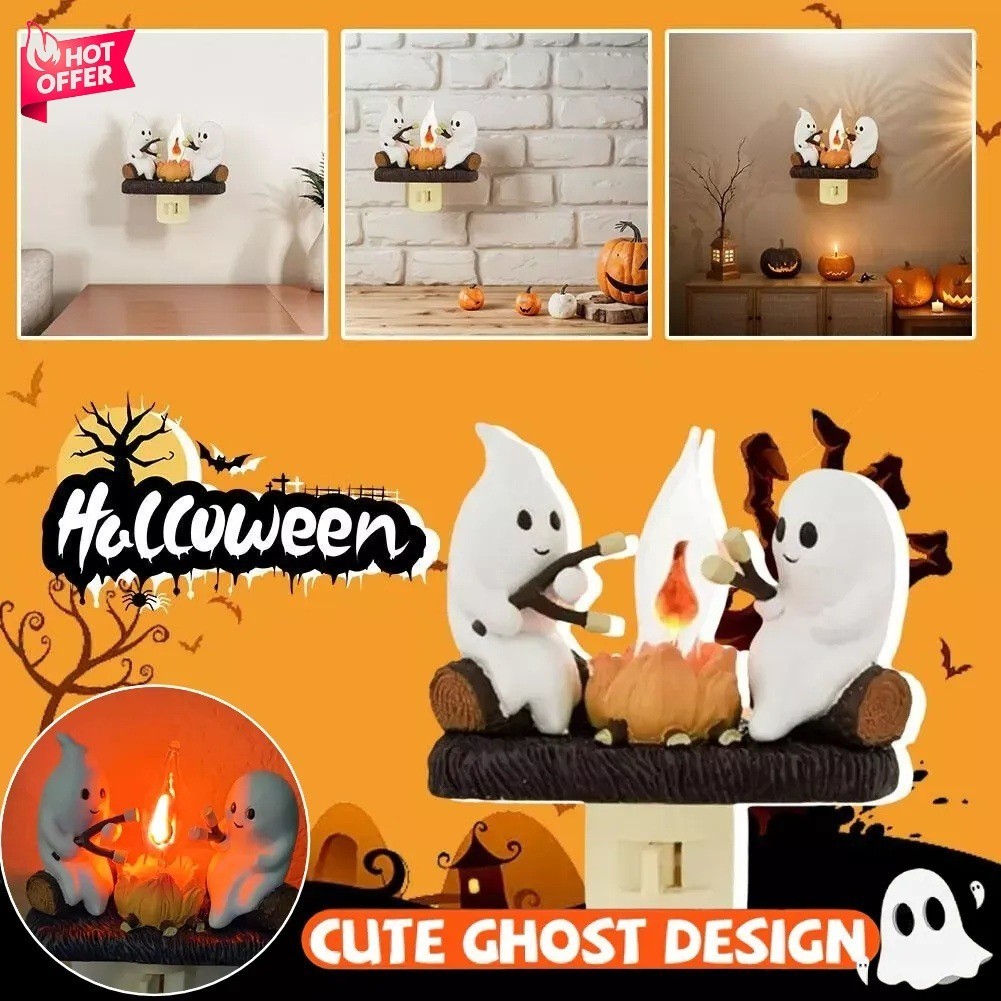 Halloween Ghost Night Lights Flashing Campfire Night Lights Halloween ...