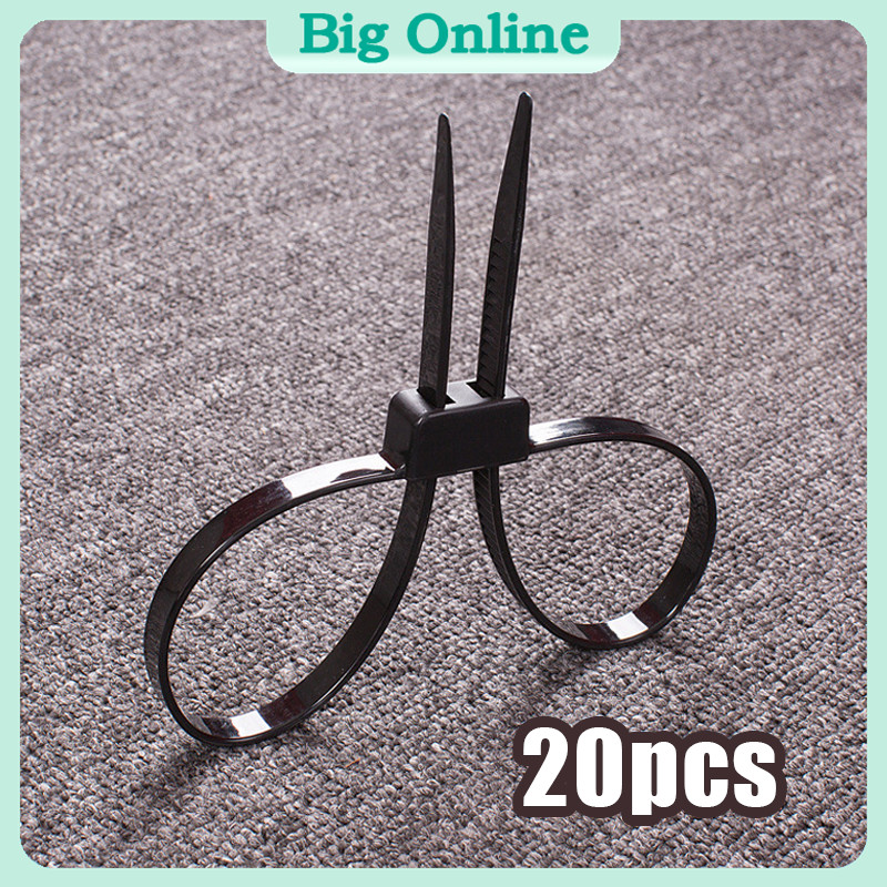 20pcs Double Flex Cuff Handcuffs Zip Tie Plastic Police Handcuffs Nylon ...